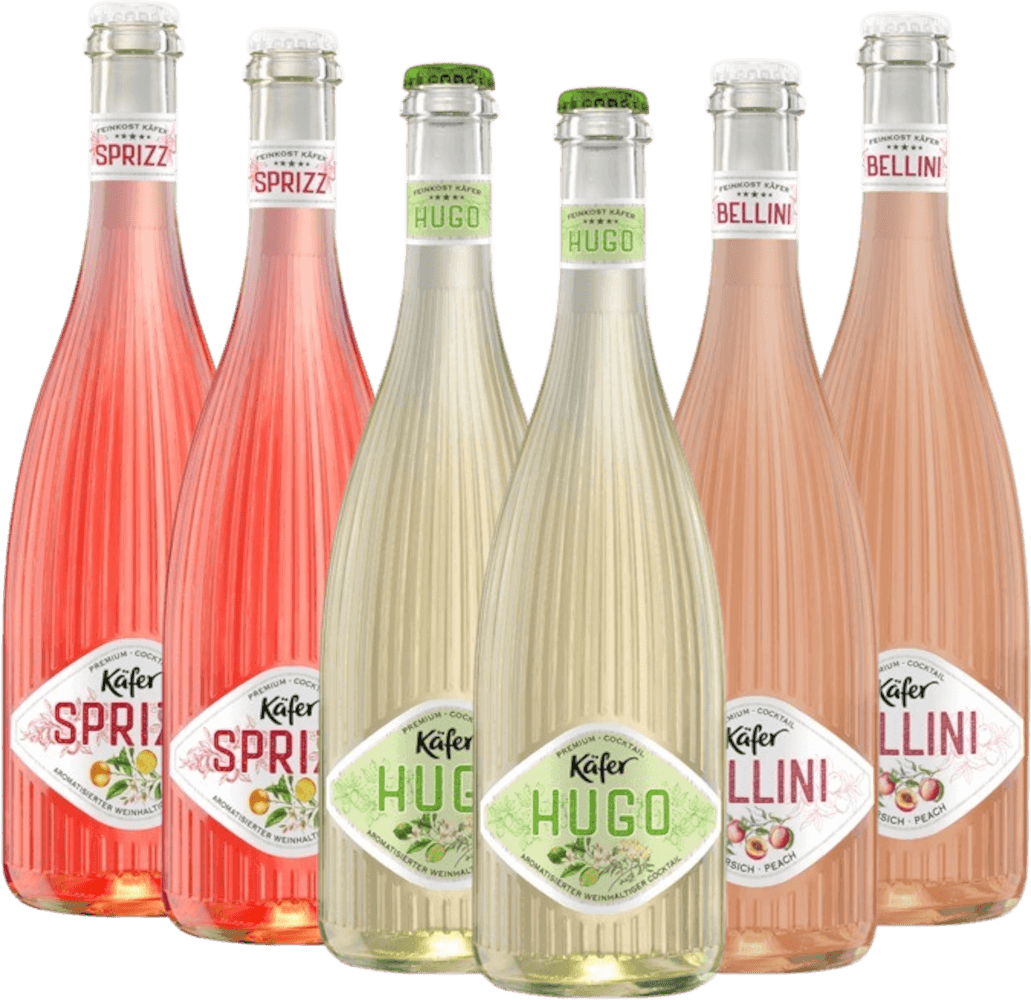 Køb 6er Cocktailpaket - Mixgetränke von Käfer online - vinello.dk